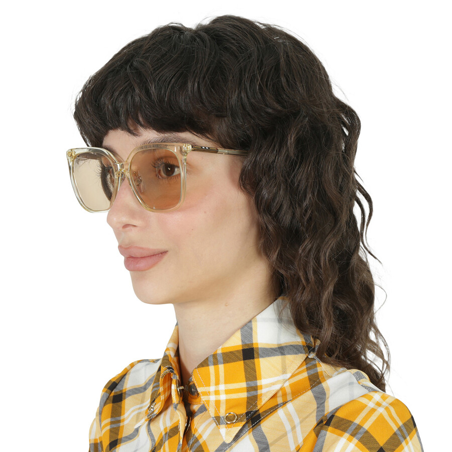 Burberry Light Brown Square Ladies Sunglasses BE4347F 385273 56 8056597528177 - Sunglasses ...