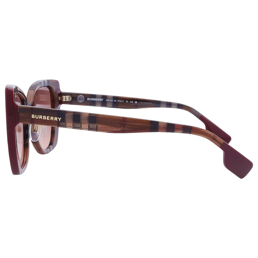 Burberry Meryl Pink Gradient Dark Brown Butterfly Ladies Sunglasses ...