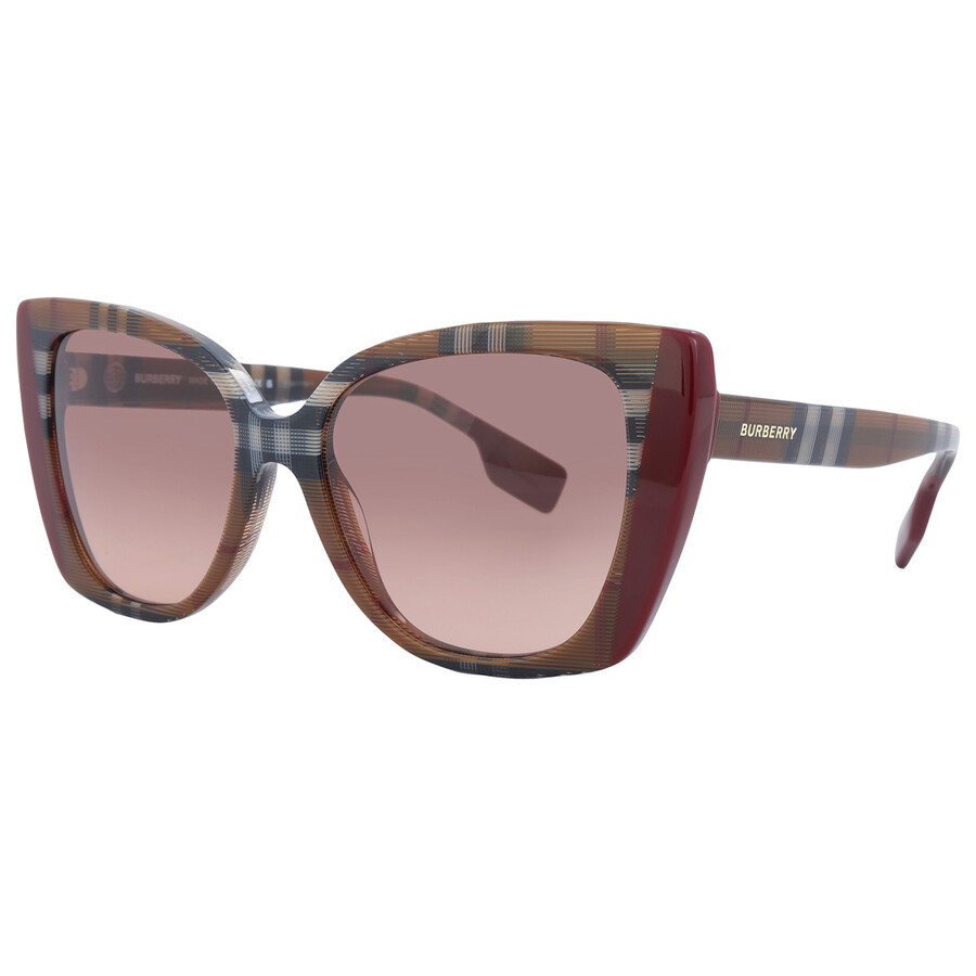Burberry Meryl Pink Gradient Dark Brown Cat Eye Ladies Sunglasses ...