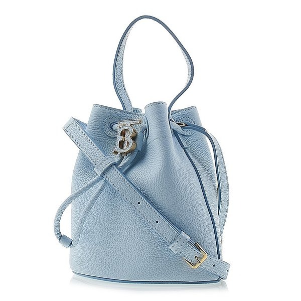 Burberry Mini TB Drawstring Bucket Bag In Pale Blue 8066184 ...