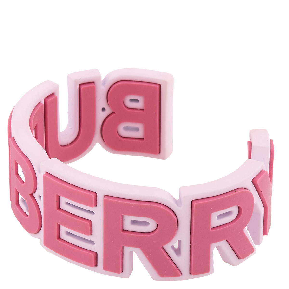 Burberry Primrose Pink Rubberised Logo Cuff, Size Medium 8049813 ...