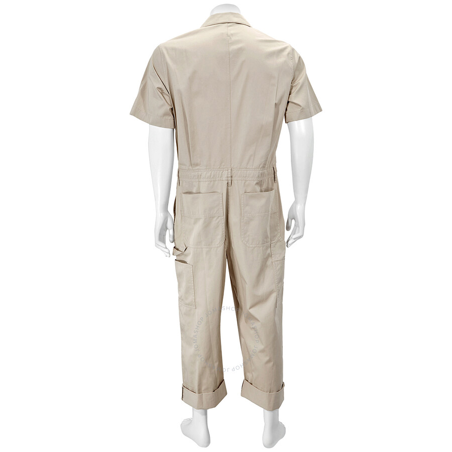 Burberry Short Sleeve Zipper Overalls In Stone, Brand Size 48 (Waist ...