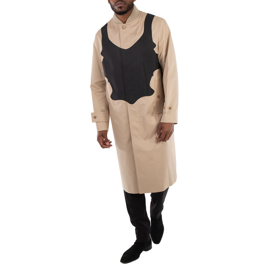 Burberry Soft Fawn Cotton Gabardine Reconstructed Print Car Coat, Brand ...