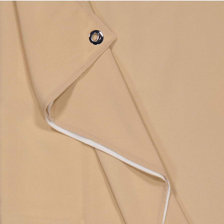 Burberry Soft Fawn Thea Silk Crepe De Chine Midi Skirt, Brand Size 4 ...