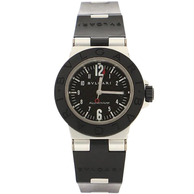 Bvlgari Diagono Aluminium Quartz Black Dial Ladies Watch AL29TA ...