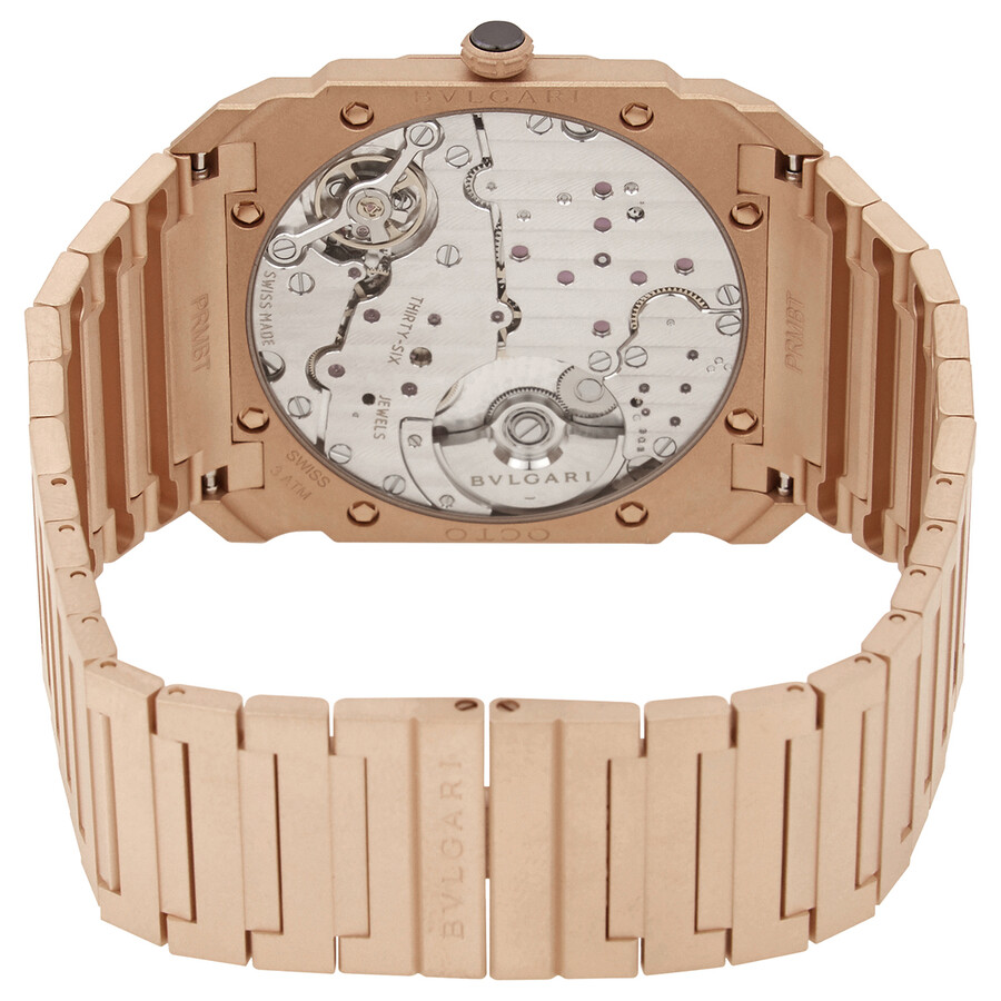 Bvlgari Octo Finissimo Extra Thin Automatic Gold Dial Men's Watch ...