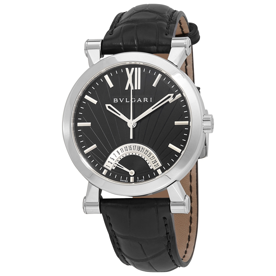 Bvlgari Sotirio Retrograde Automatic Black Dial Men's Watch 101706 ...