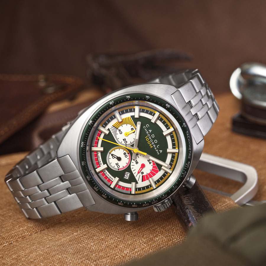Cadola 1977 Chronograph Quartz Green Dial Men's Watch CD-1023-44 ...