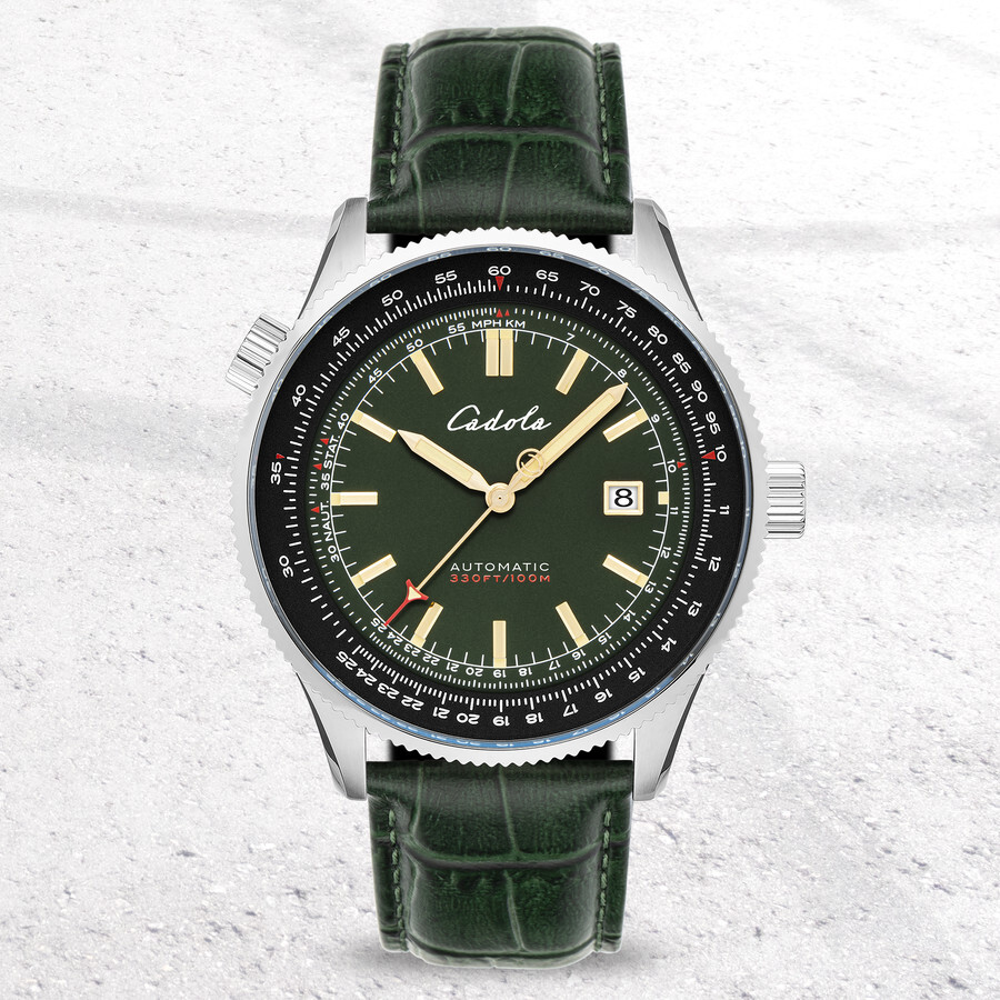 Cadola Aviateur Automatic Green Dial Men's Watch CD-1008-04 ...