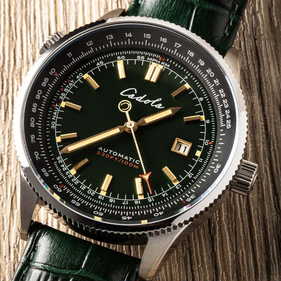 Cadola Aviateur Automatic Green Dial Men's Watch CD-1008-04 ...