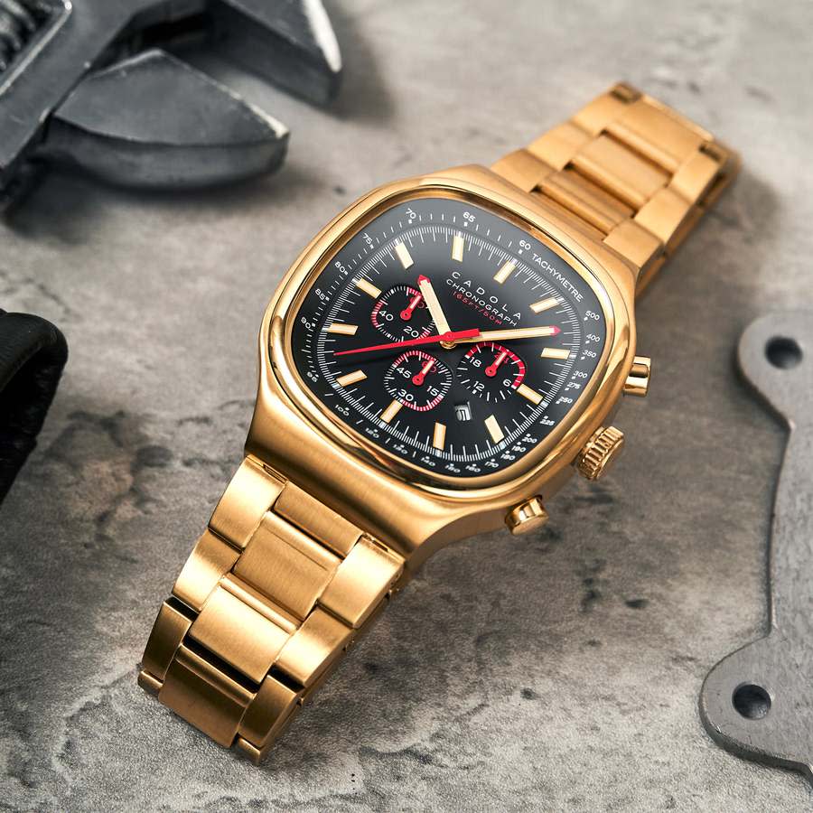 Cadola Hulme Chronograph Quartz Black Dial Men's Watch CD-1026-44 ...