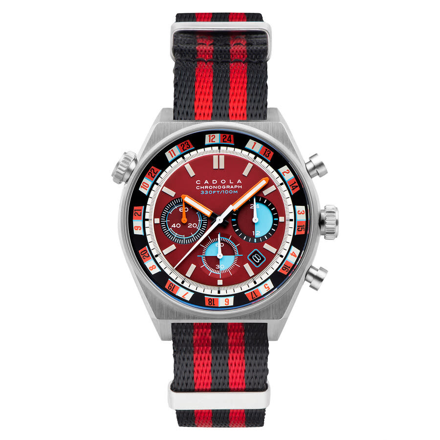 Cadola Intercontinental Chronograph Quartz Red Dial Men's Watch CD-1027 ...