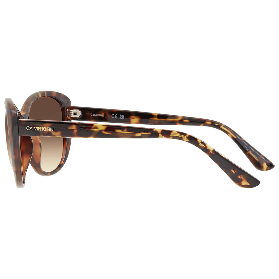Calvin Klein Brown Gradient Cat Eye Ladies Sunglasses CK19560S 235 57 ...
