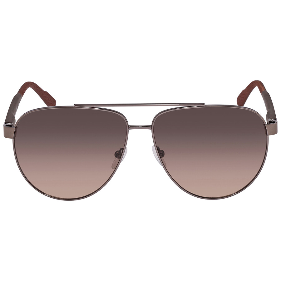 Calvin Klein Brown Gradient Pilot Men's Sunglasses CK21132S 014 61 ...