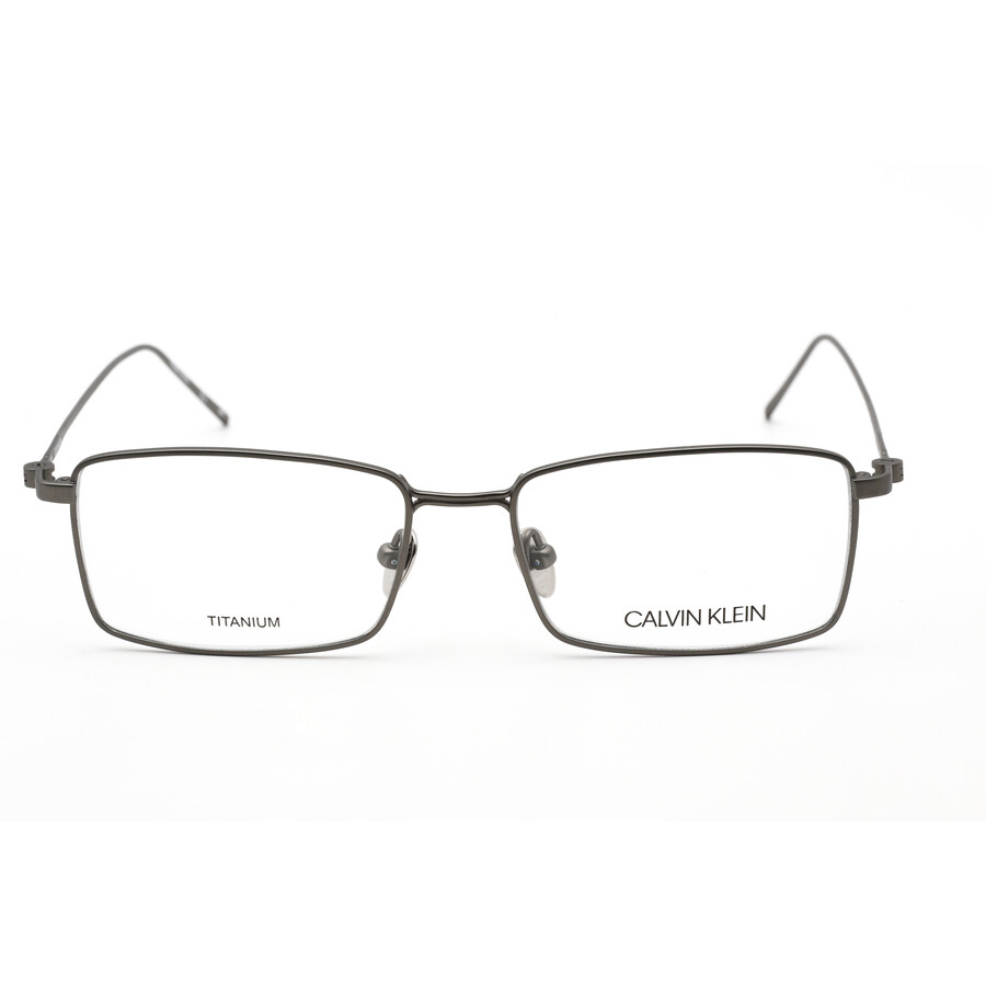 Calvin Klein Demo Rectangular Titanium Men's Eyeglasses CK18119 009 53 ...
