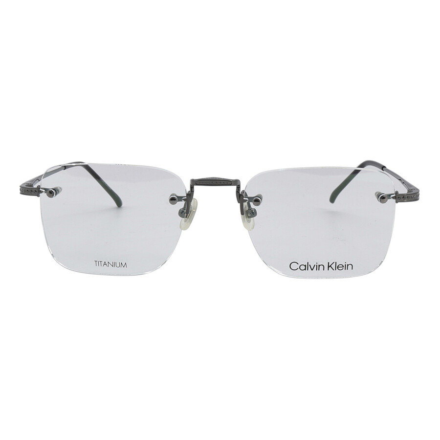 Calvin Klein Demo Rectangular Titanium Unisex Eyeglasses CK22112T 009 ...