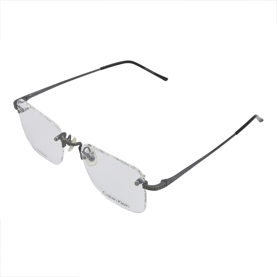 Calvin Klein Demo Rectangular Titanium Unisex Eyeglasses CK22112T 009 ...