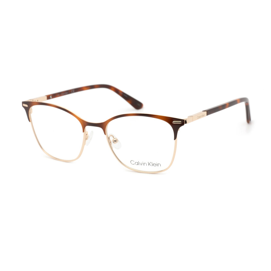 Calvin Klein Ladies Brown Rectangular Eyeglass Frames CK2112422051 ...
