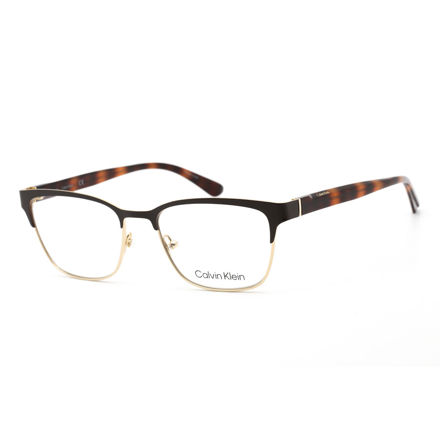 Calvin Klein Ladies Brown Rectangular Eyeglass Frames CK2112520052 ...