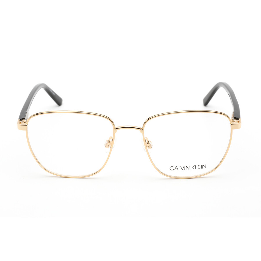 Calvin Klein Ladies Gold Tone Rectangular Eyeglass Frames CK2130071752 ...