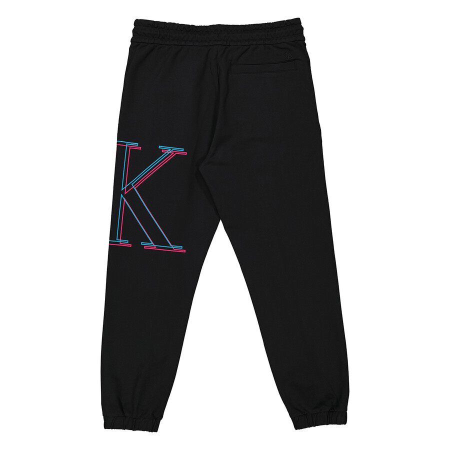 Calvin Klein Men's Black Illuminated Stretch Cotton Sweatpants, Size X ...