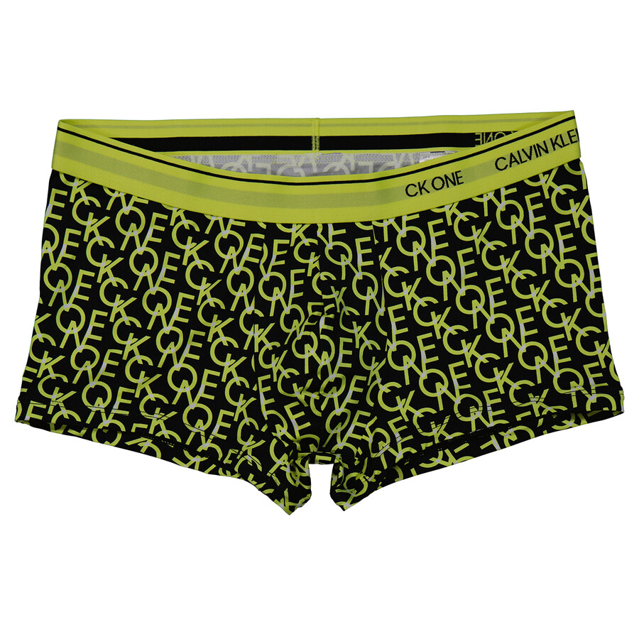 Calvin Klein Men's Cyber Green One Print Micro Low Rise Trunk, Size ...