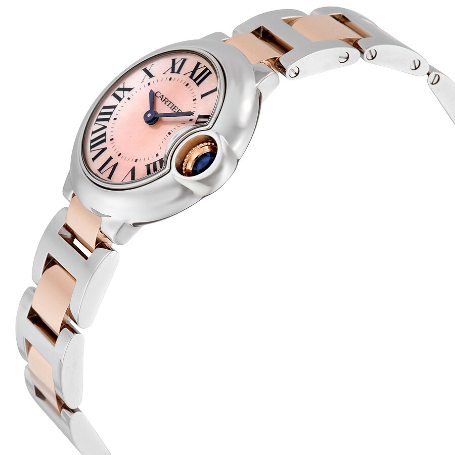Cartier Ballon Bleu Mother of Pearl Stainless Steel and 18kt Rose Gold ...