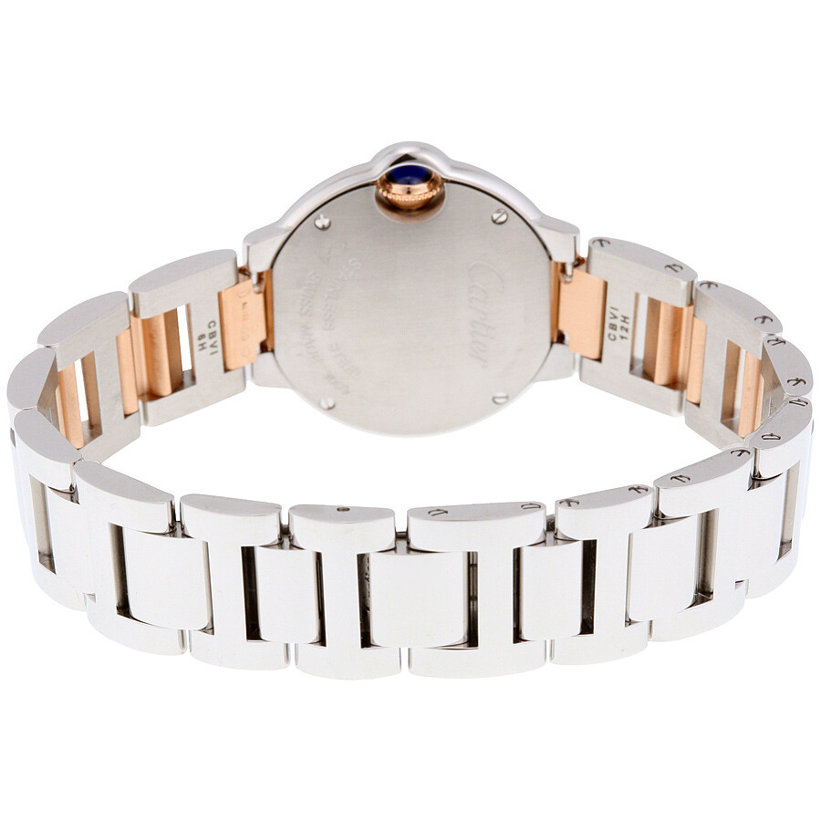 Cartier Ballon Bleu Mother of Pearl Stainless Steel and 18kt Rose Gold ...