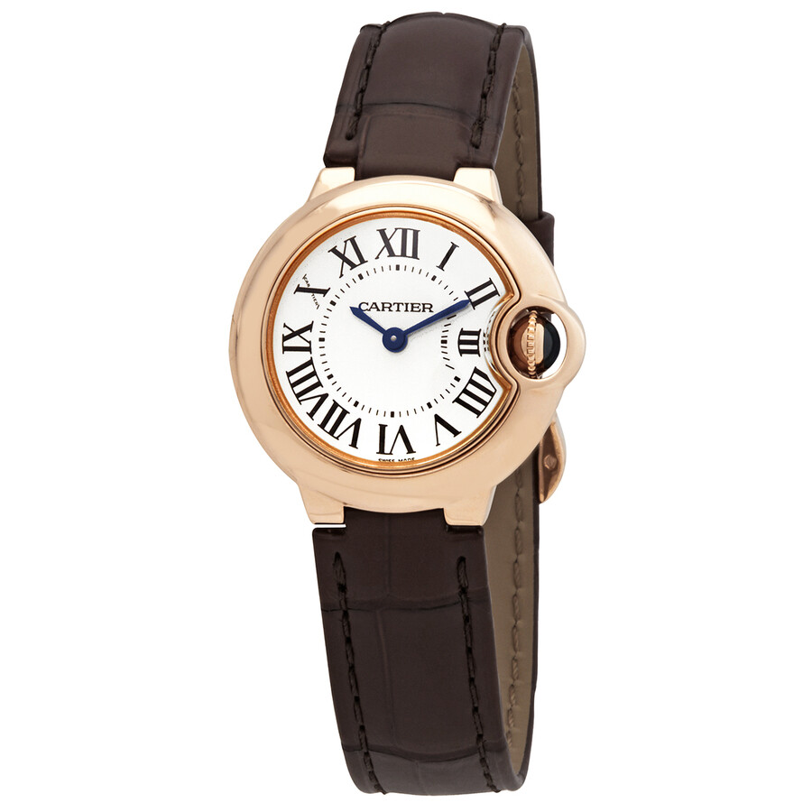 Cartier Ballon Bleu Silver Dial 18K Rose Gold Ladies Watch WGBB0007 ...