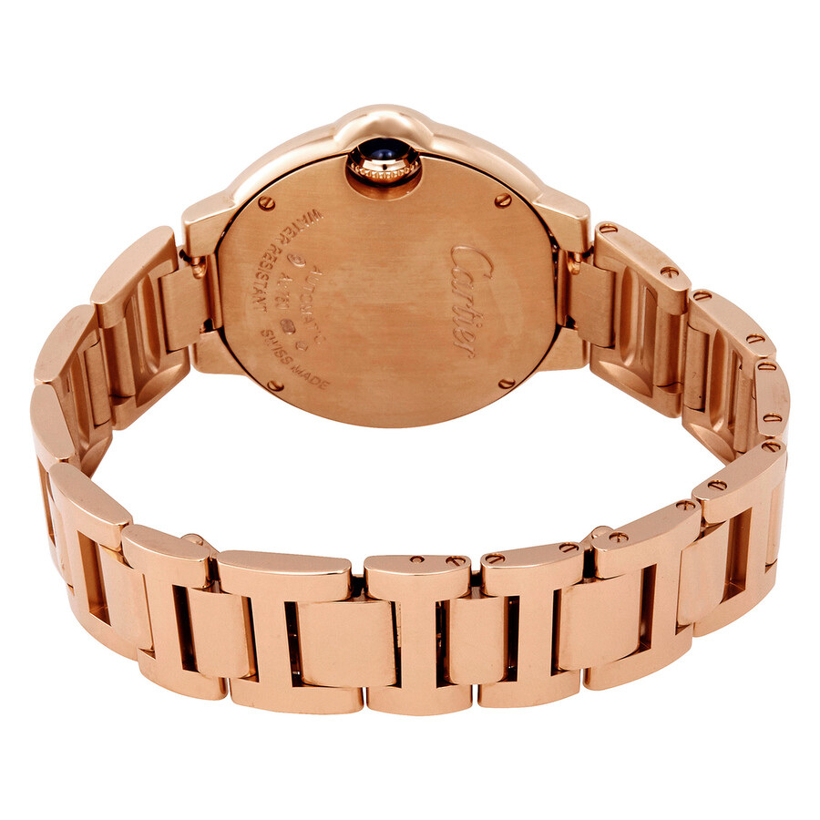 Cartier Ballon Bleu Silver Dial Automatic Ladies 18kt Rose Gold Diamond ...