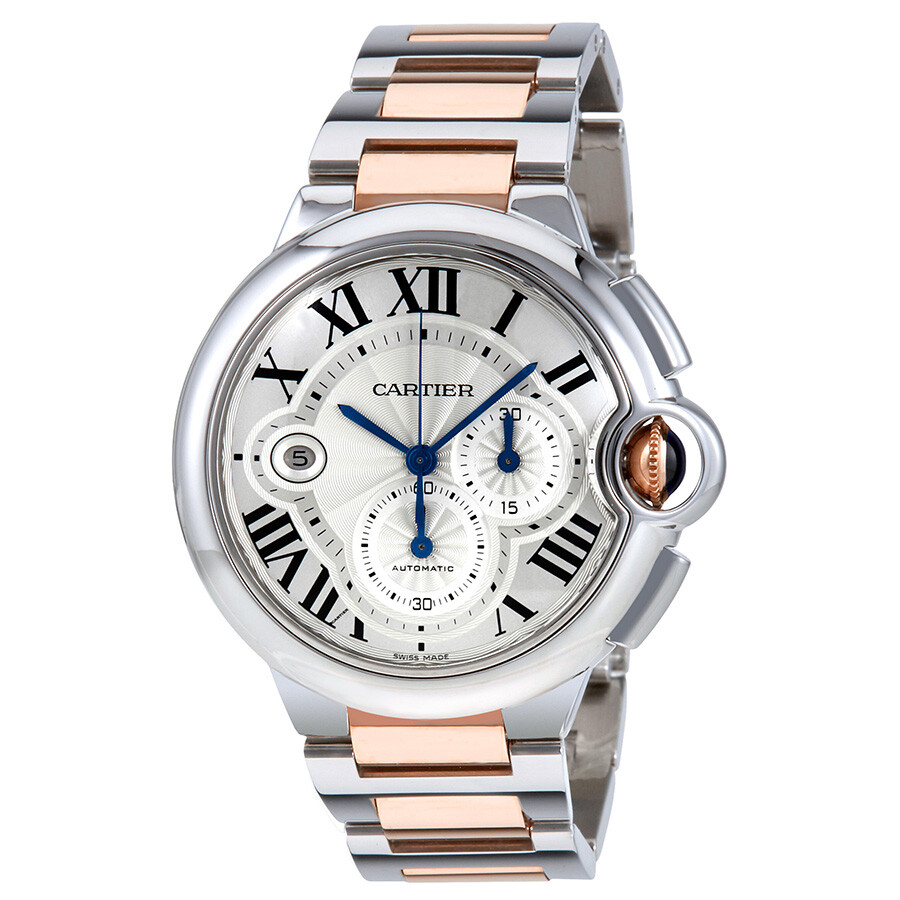 Cartier Ballon Bleu Silvered Guilloche Dial Men's Watch W6920075 ...