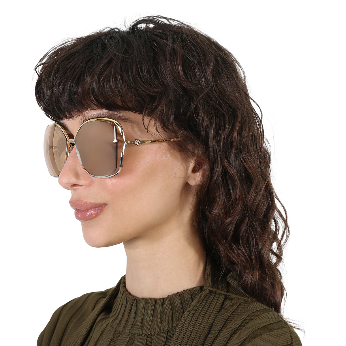 Cartier Brown Butterfly Ladies Sunglasses CT0225S 003 60 843023149079 ...