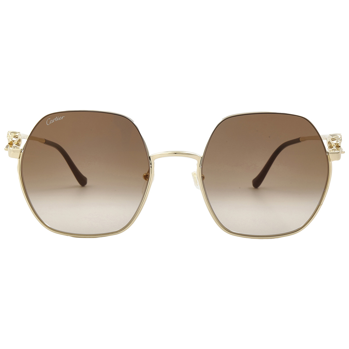 Cartier Brown Gradient Hexagonal Ladies Sunglasses CT0267S 002 58 ...