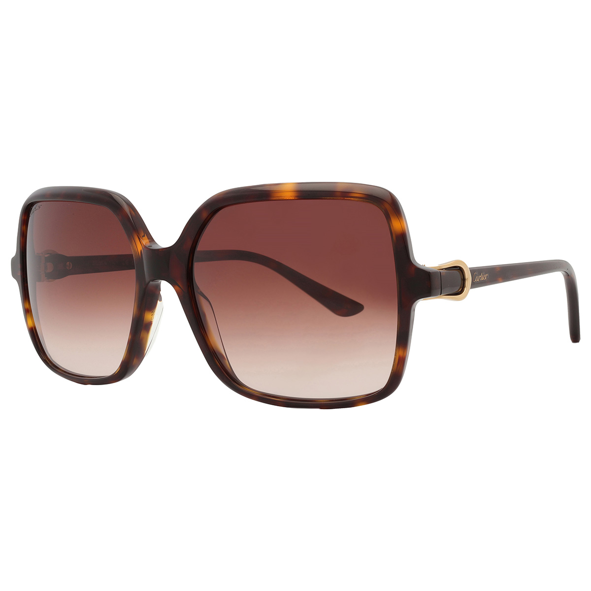 Cartier Brown Gradient Square Ladies Sunglasses CT0219S 002 58 ...