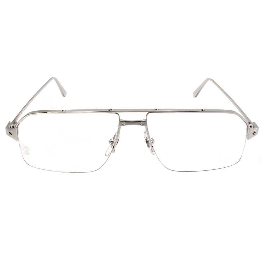 Cartier Clear Demo Rectangular Men's Eyeglasses CT0231O 002 58 ...