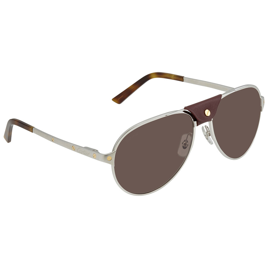 Cartier Burgundy Pilot Men's Sunglasses CT0034S 007 61 843023101787 ...