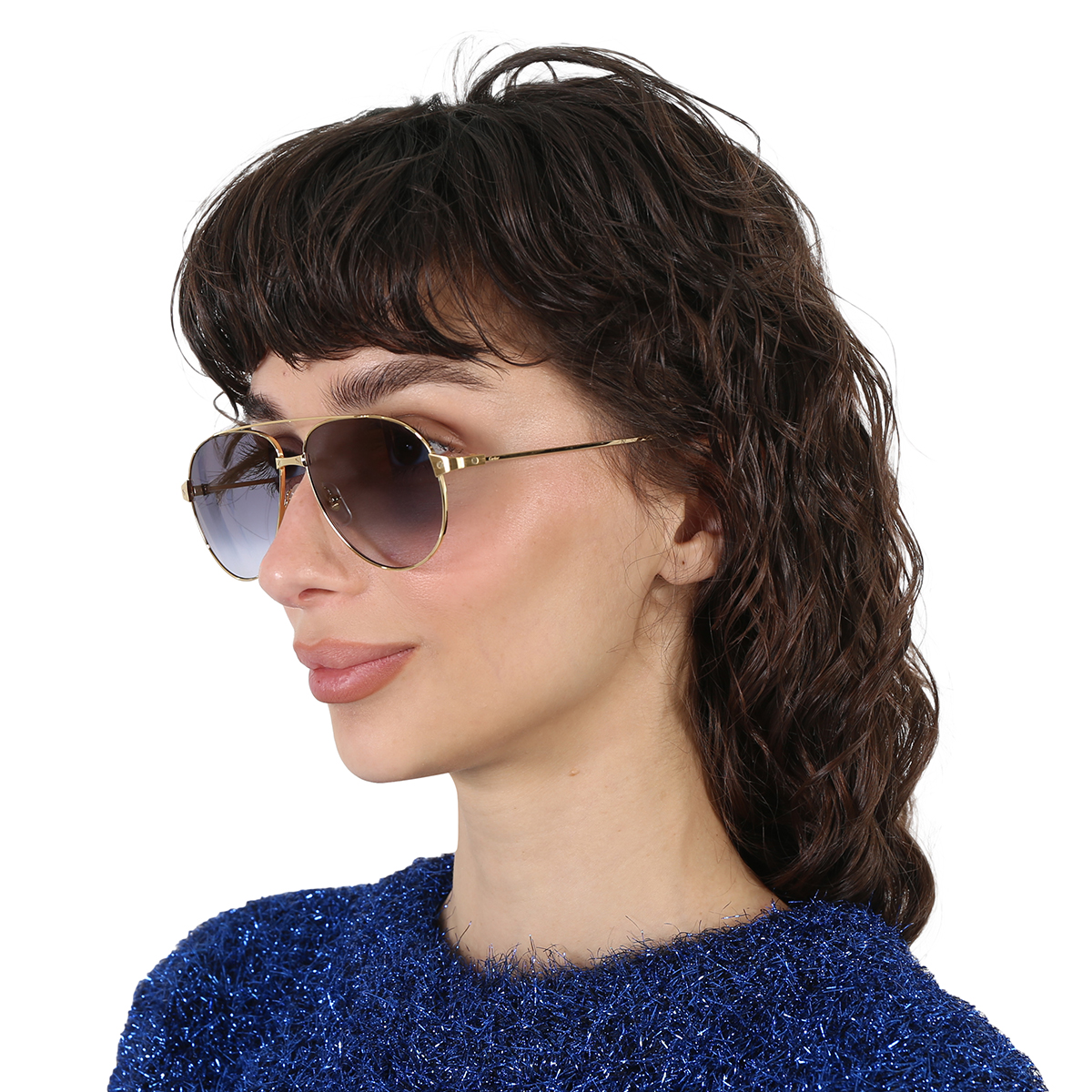 Cartier Grey Gradient Pilot Ladies Sunglasses CT0298S 001 57 ...