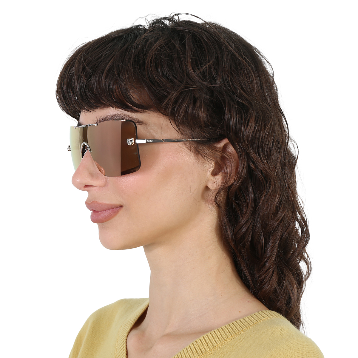 Cartier Pink Shield Ladies Sunglasses CT0023S 003 99 7630047801365 ...