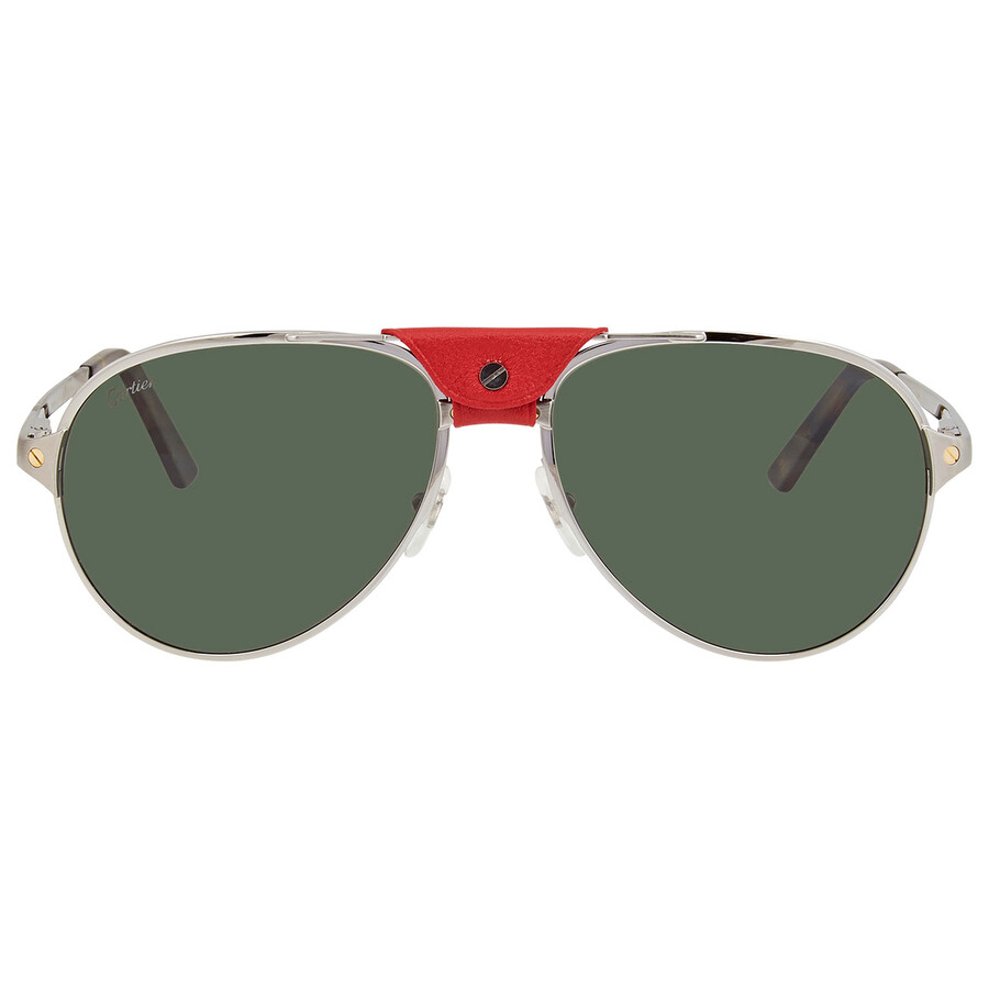 Cartier Polarized Green Pilot Unisex Sunglasses CT0034S 006 61 ...