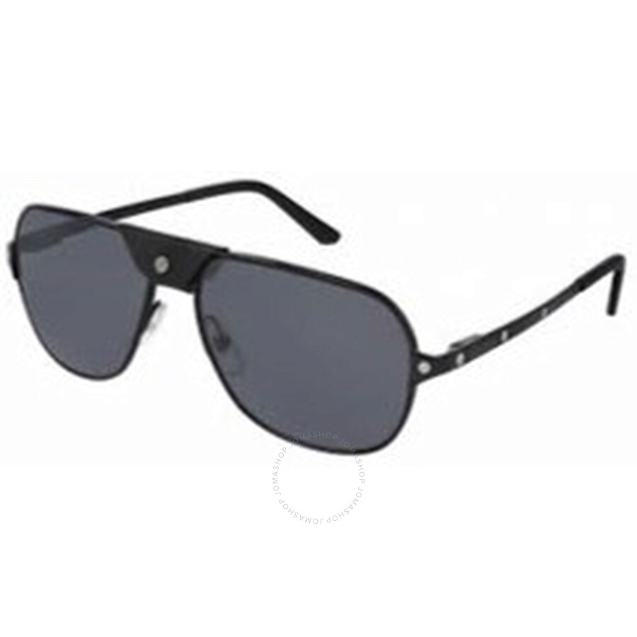 Cartier Polarized Grey Navigator Men's Sunglasses CT0165S 006 60 ...