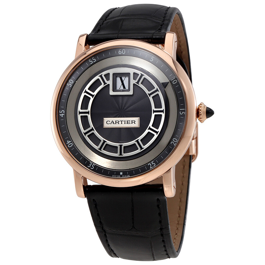 Cartier Rotonde de Cartier Jumping Hours Manual Wind 18 kt Rose Gold ...