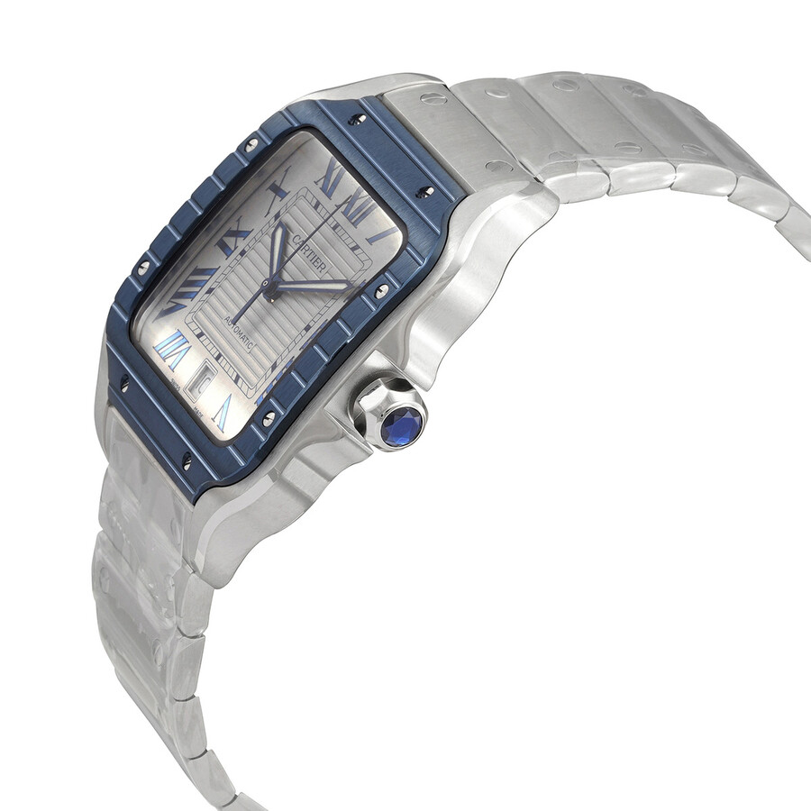 Cartier Santos De Cartier Automatic Silver Dial Men's Watch WSSA0047 ...