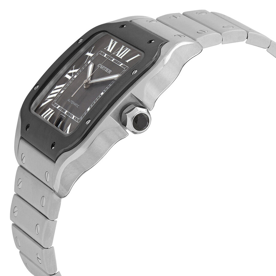 Cartier Santos Large Model Automatic Grey Dial Men's Watch WSSA0037 ...