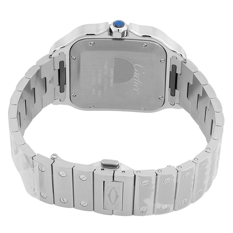 Cartier Santos Large Model Blue Striated Dial Automatic Men's Watch ...