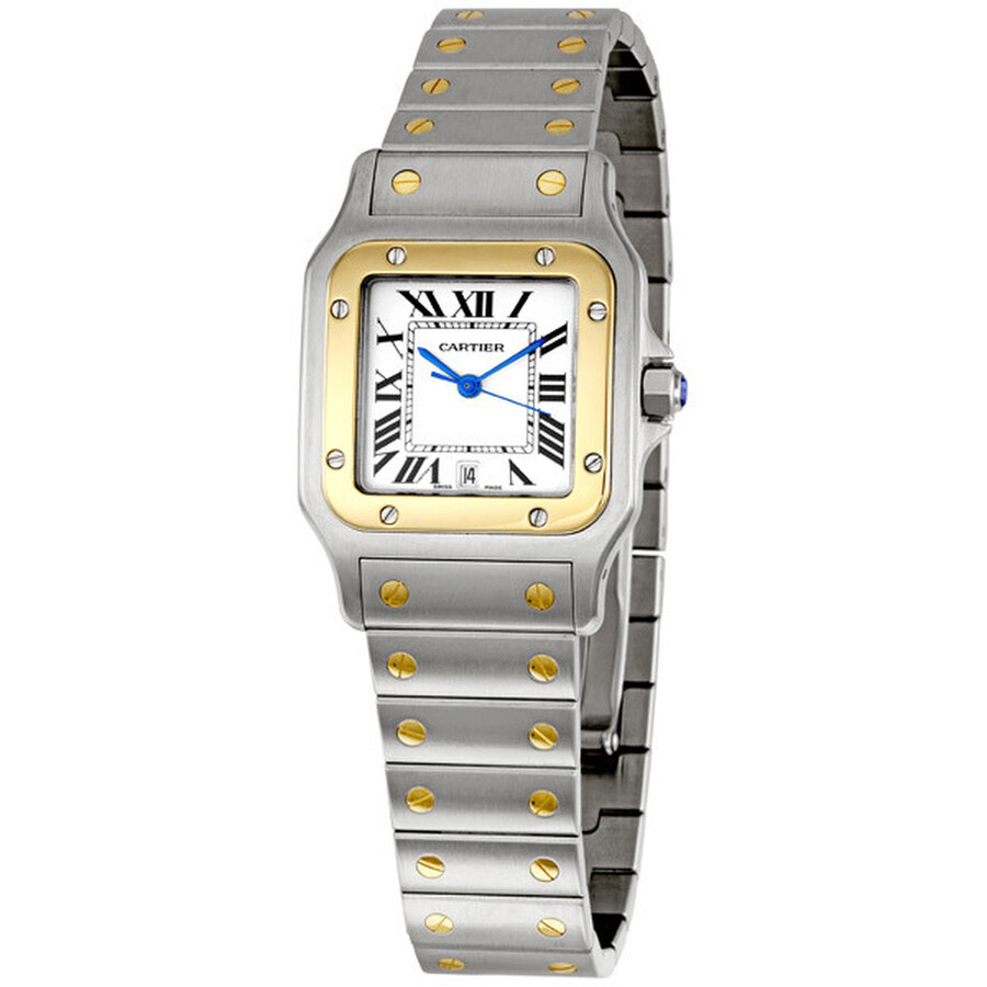 Cartier Santos Quartz White Dial Men's Watch W20011C4 7612456002342 ...