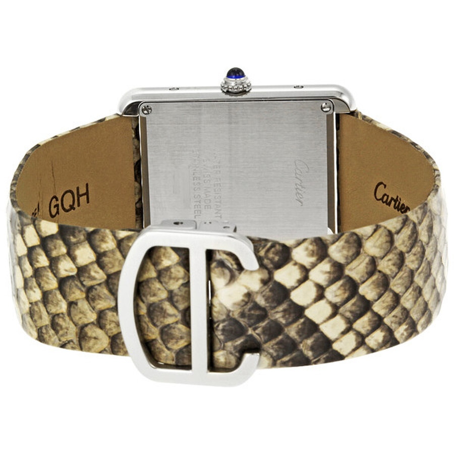 Cartier Tank Solo Python Skin Strap Ladies Watch W5200021 7612456703300 ...