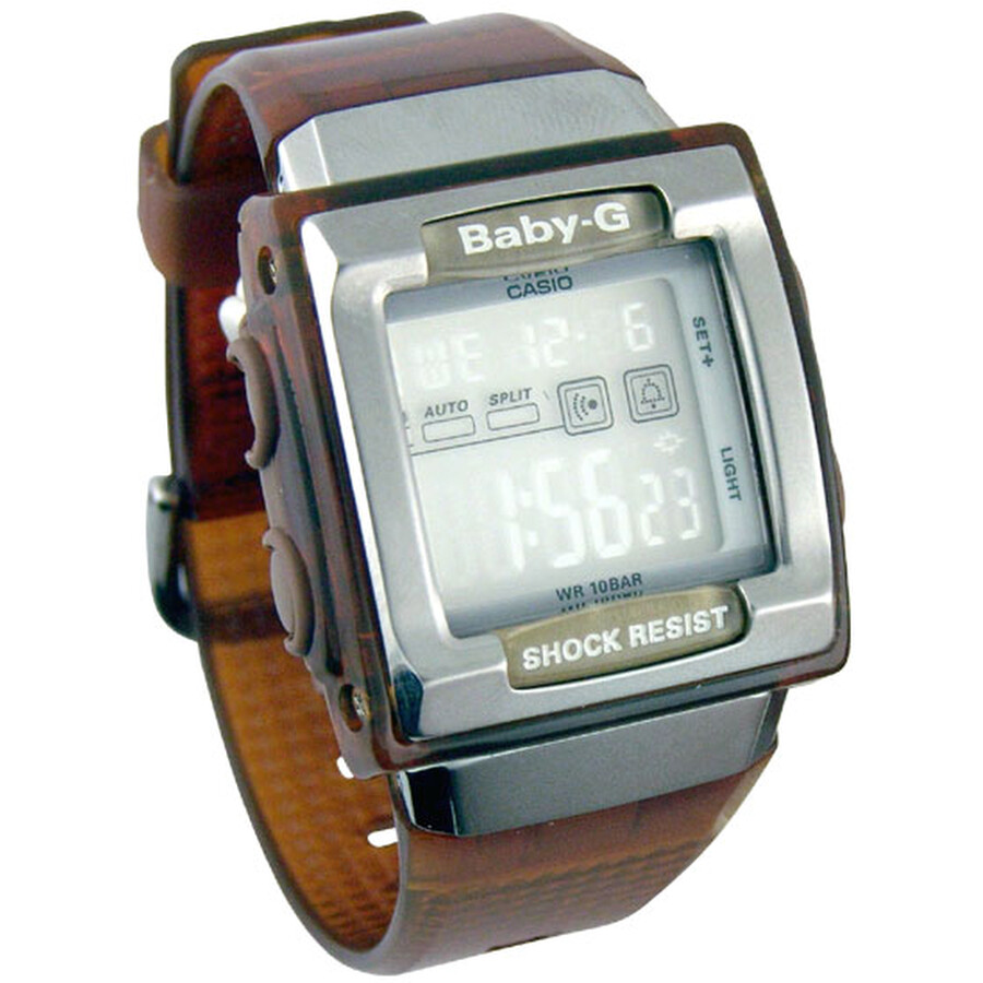 Casio Baby G Square Clear Brown Digital Ladies Watch BG184-5BDR ...