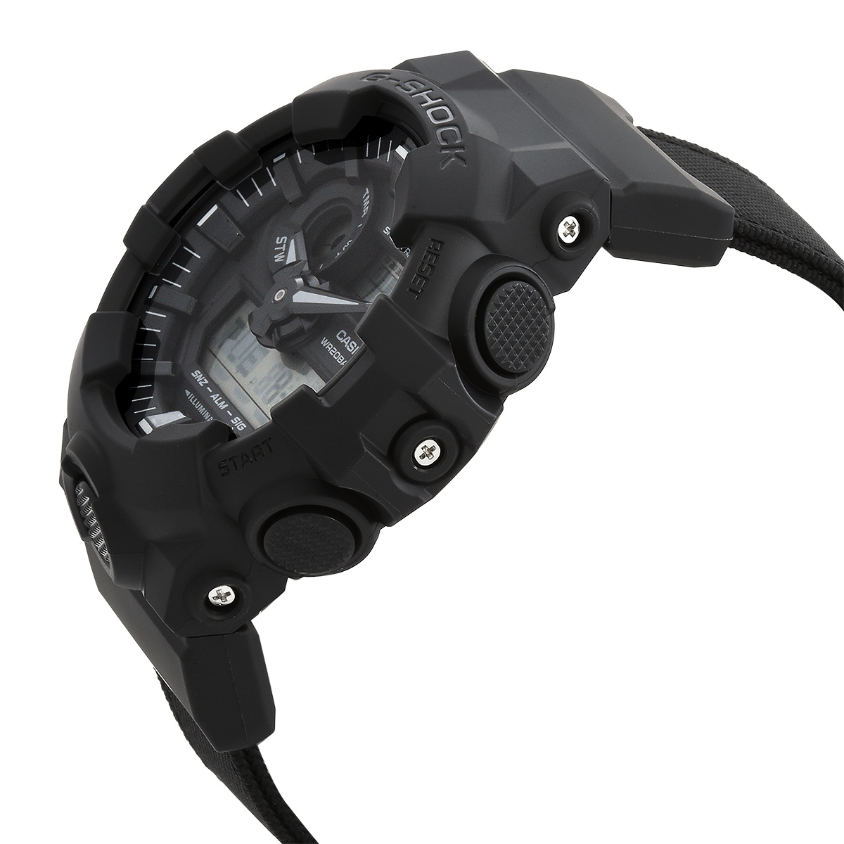 Casio G-Shock Alarm Quartz Analog-Digital Black Dial Men's Watch GA ...