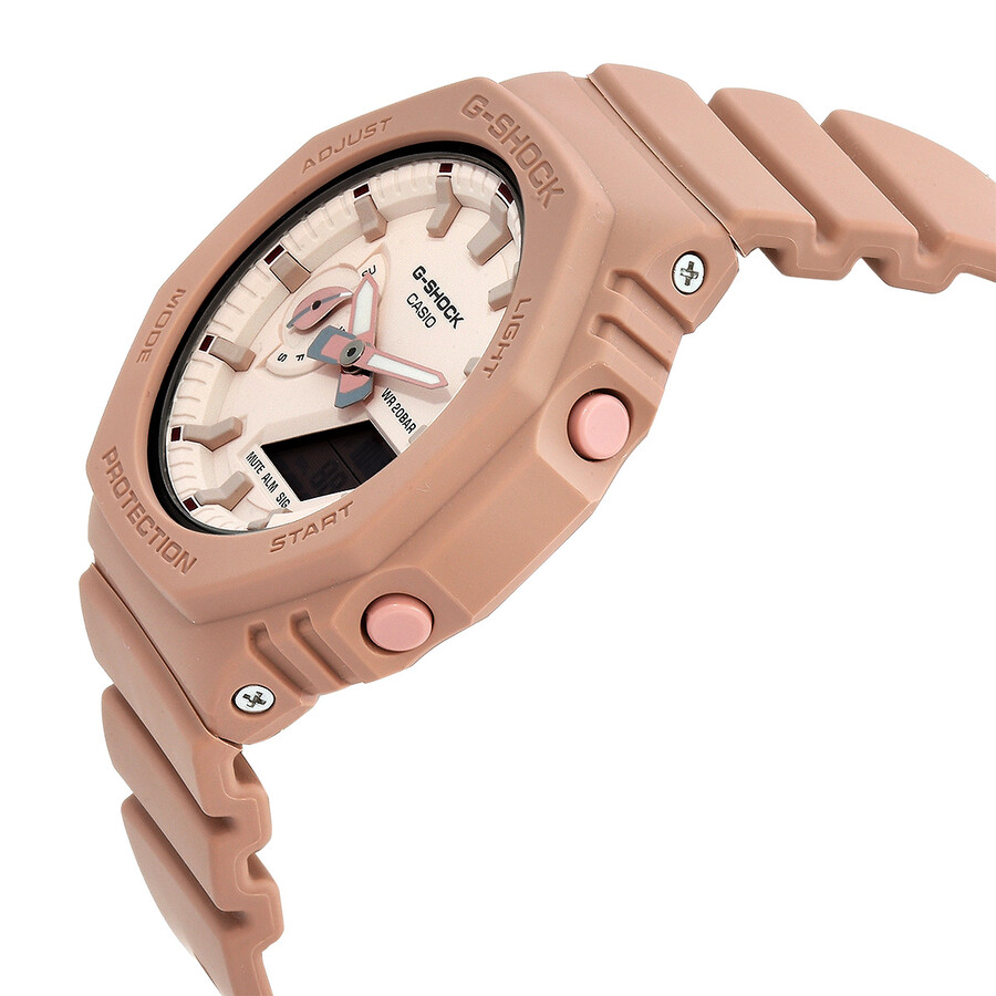 Casio G-SHOCK Alarm World Time Quartz Analog-Digital Champagne Dial ...