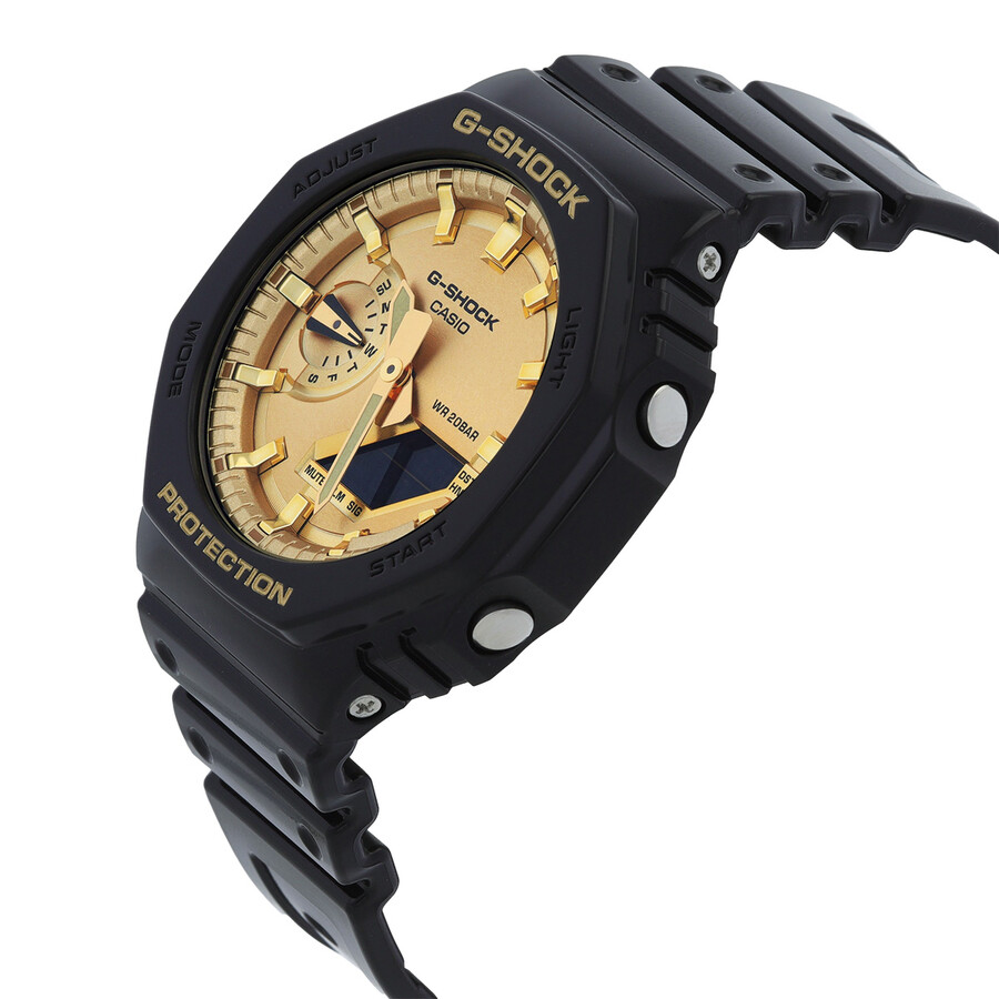 Casio G-Shock Alarm World Time Quartz Analog-Digital Gold Dial Men's ...